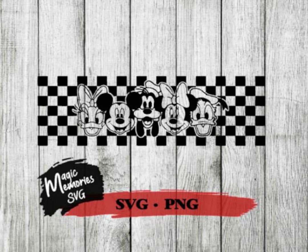 Mickey Checkerboard Characters Digital Download SVG and PNG Cut File ...