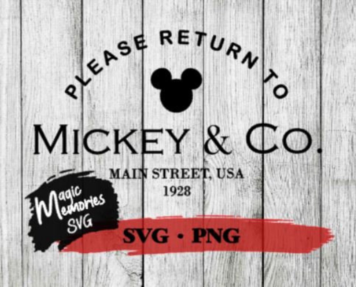 SVG Please Return to Mickey Digital Download SVG and PNG Cut File ...