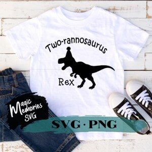 Two-rannosauras Rex Digital Download SVG and PNG, Cut File, Dinosaur ...
