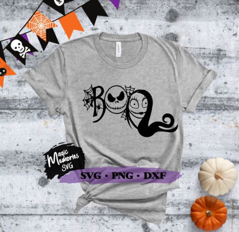 Nightmare Jack and Sally Christmas Boo Digital Download SVG, PNG and ...