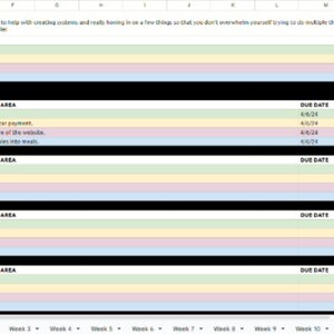 Plan, Execute, Succeed: Google Sheets Template for 12-week Mastery - Etsy