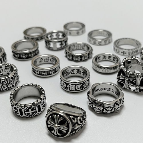 Chrome Hearts Cross Flower Ring 925 Silver Retro Style - Etsy