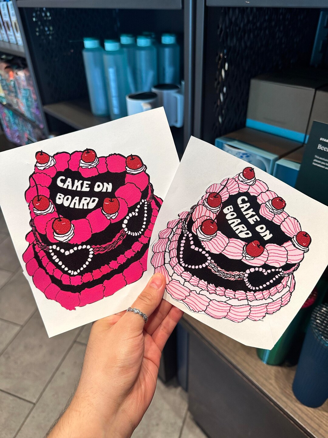 Cake on Board Car Decal Vintage Cakes Htx LLC Viral Trending Vintage ...