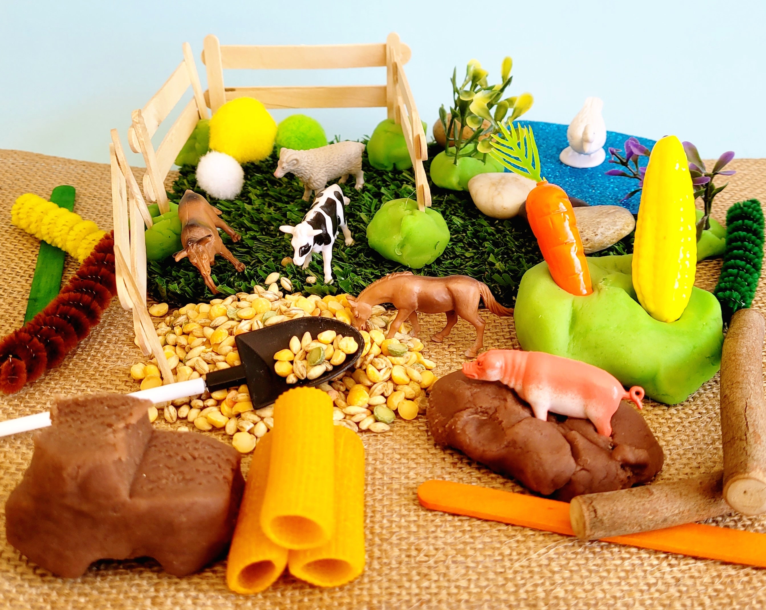 Farm Play Dough Box - Etsy Australia