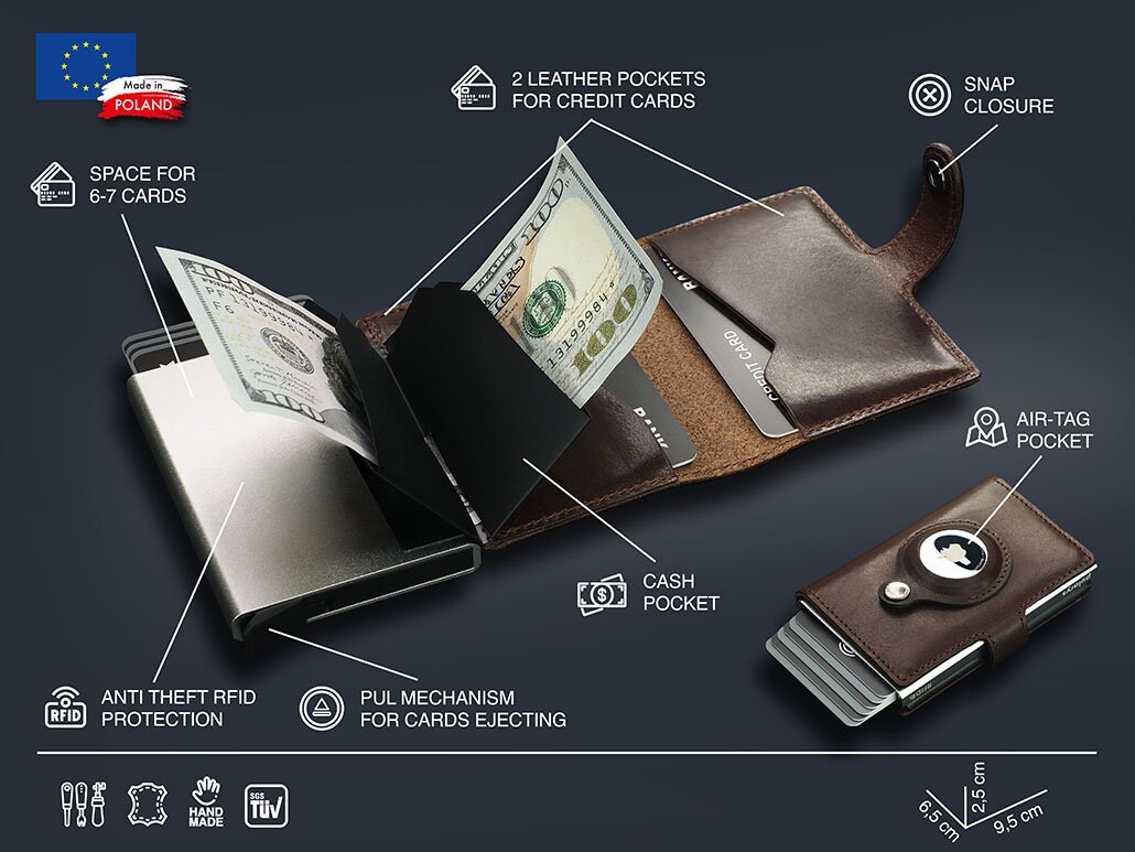 VIKING RFID Wallet With AirTag Pocket Insider Line - Etsy