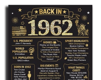 60 Years Ago 1962 Poster - Etsy