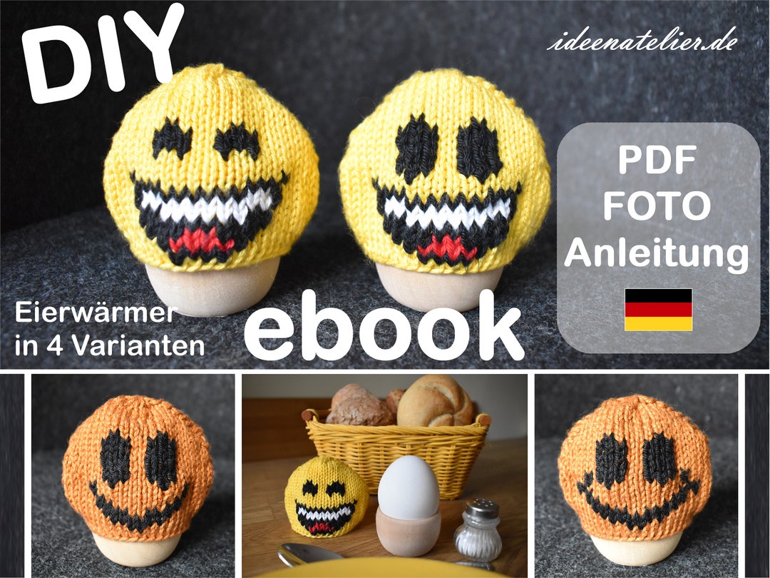 PDF DIY Ebook Tutorial, Instructions Emoji Egg Warmer, to Make Yourself ...