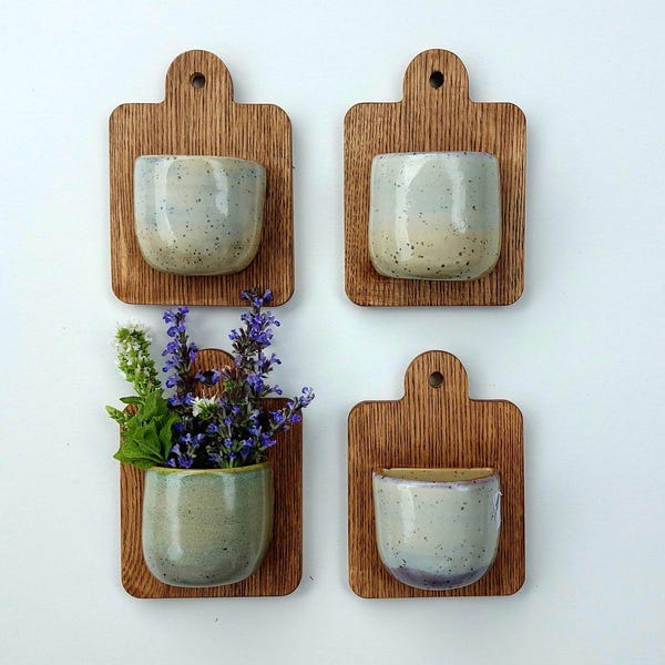 Ceramic Wall Pockets - Etsy