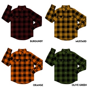Pick ANY COLOR Flannel Shirt - Hand Dyed Custom Color Buffalo Plaid ...