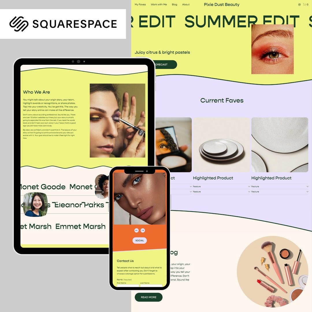 Squarespace Website Template - Influencer Business Website ...