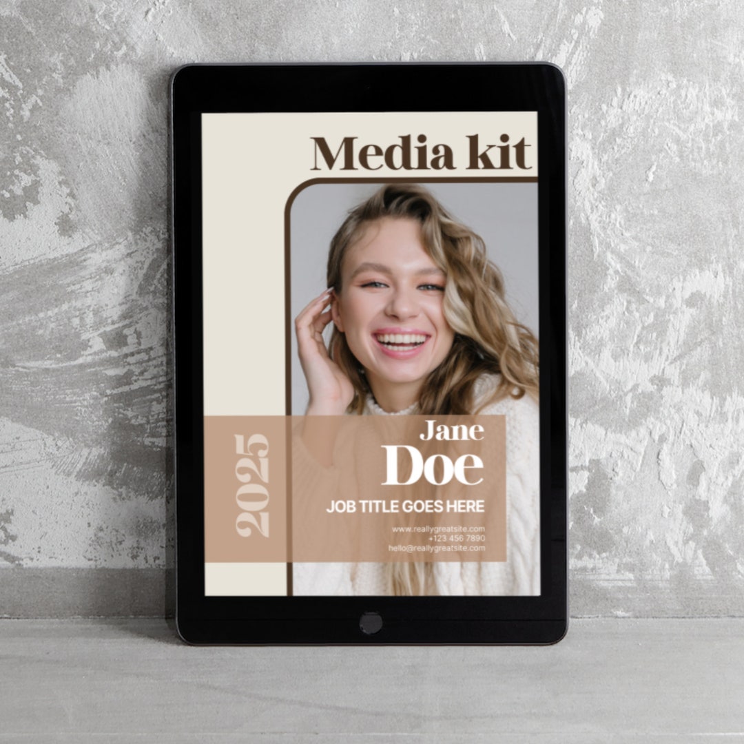 3 Page Media Kit Template and Rate Card for Influencers, Content ...