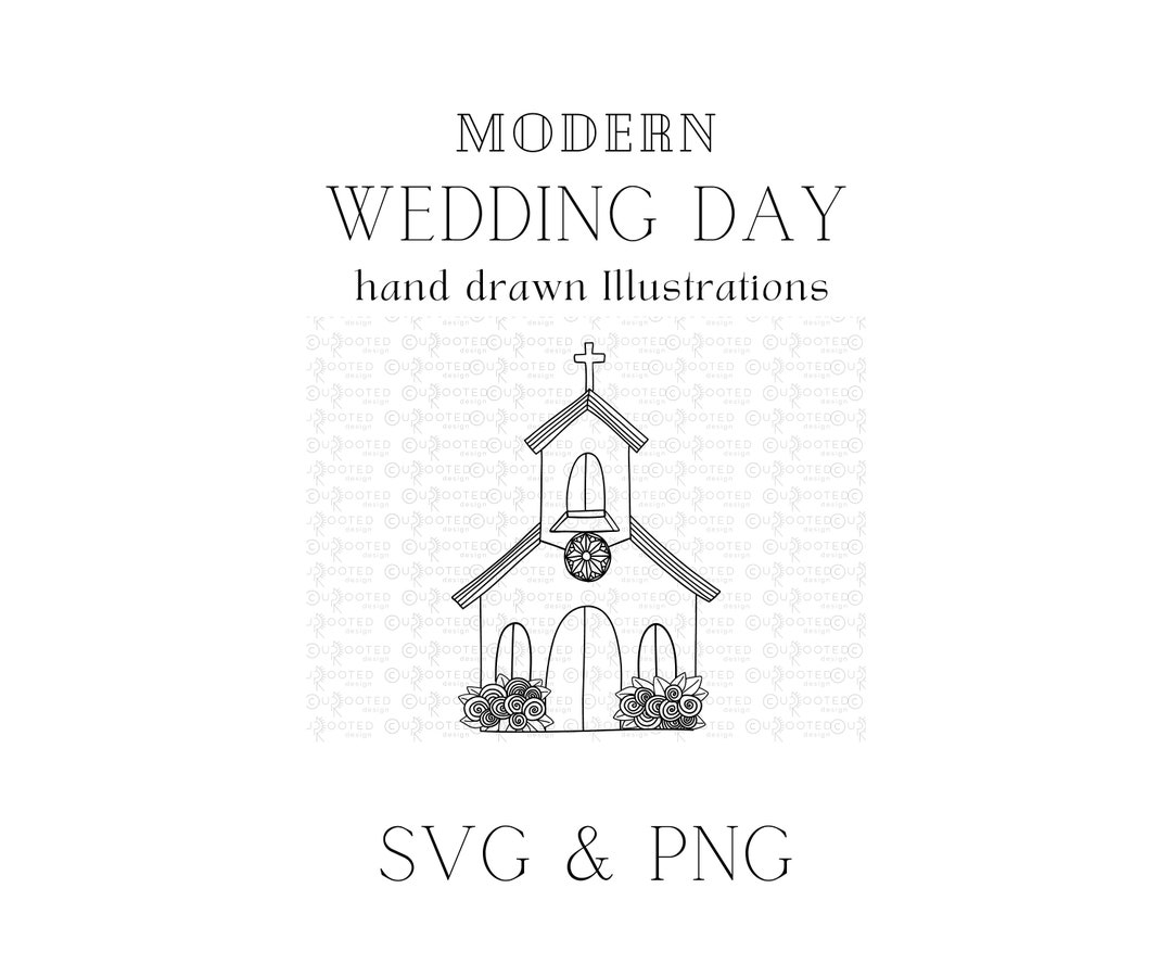 Wedding Chapel Venue SVG, Wedding Church Icon, Wedding Clip Art, Vector ...