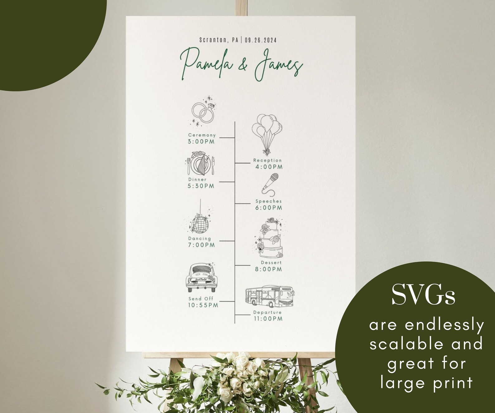 Wedding Day Timeline Icon Clip Art Collection, Icons for Wedding ...