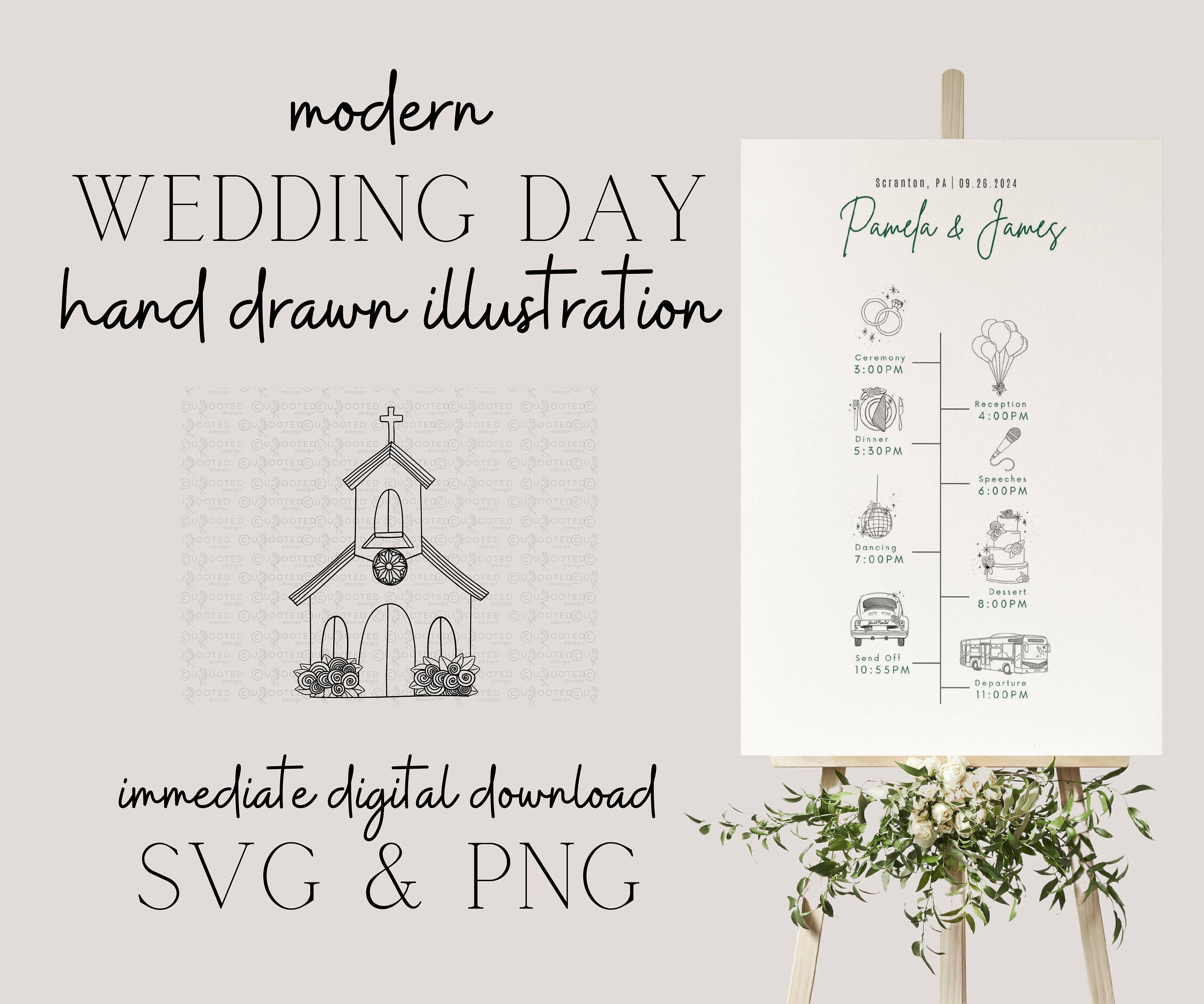 Wedding Chapel Venue SVG, Wedding Church Icon, Wedding Clip Art, Vector ...