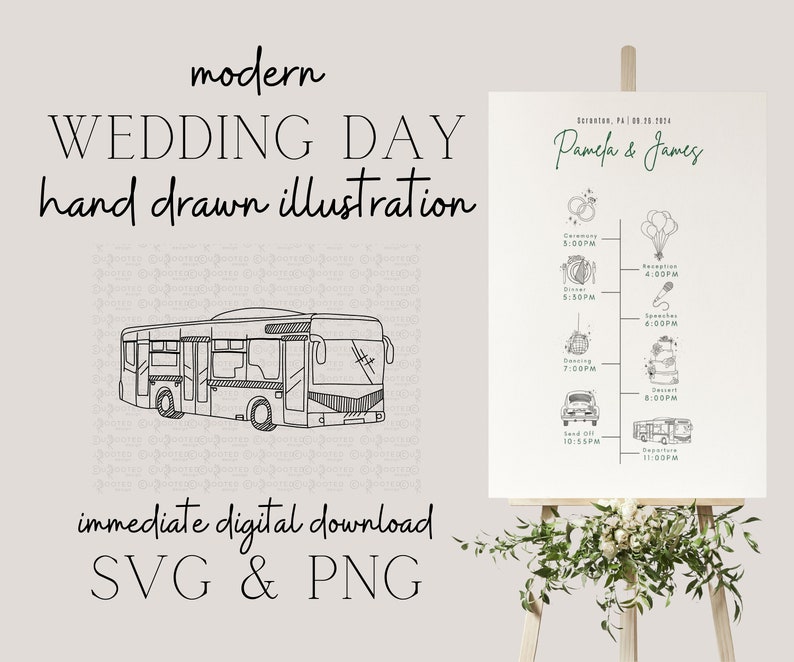 Wedding Shuttle SVG, Shuttle Bus Wedding Icon, Wedding Clip Art, Vector ...