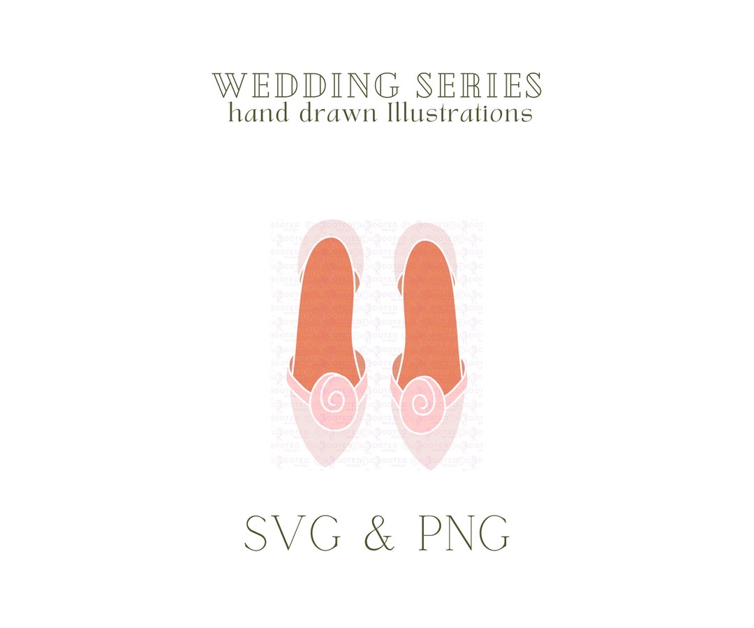 Bridal Shoes Wedding SVG, Bride Wedding Icon, Wedding Clip Art, Vector ...