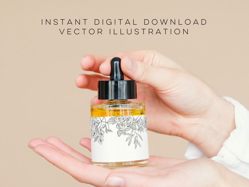 Botanical SVG + PNG BUNDLE | Line Art Botanical Frame & Split Frame ...