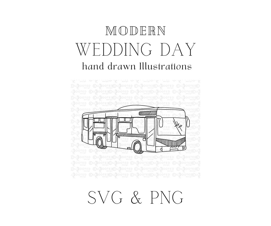 Wedding Shuttle SVG, Shuttle Bus Wedding Icon, Wedding Clip Art, Vector ...