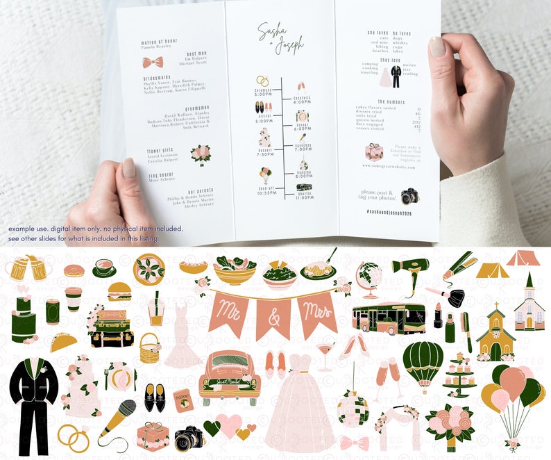 Wedding Clip Art Shuttle Bus SVG for Wedding Day Timeline - Etsy