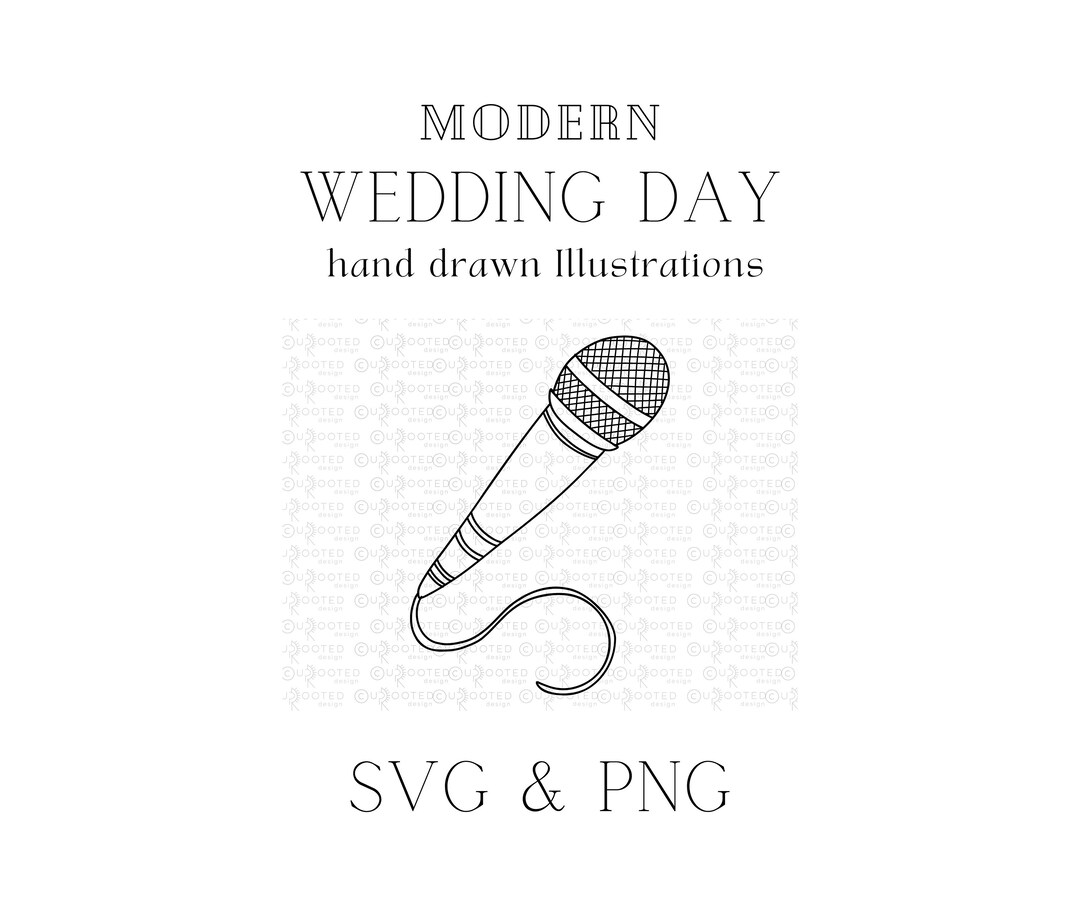 Microphone Wedding SVG, Wedding Speeches Icon, Wedding Clip Art, Vector ...