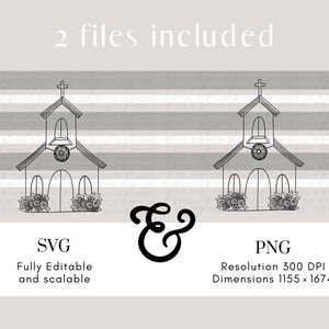 Wedding Chapel Venue SVG, Wedding Church Icon, Wedding Clip Art, Vector ...