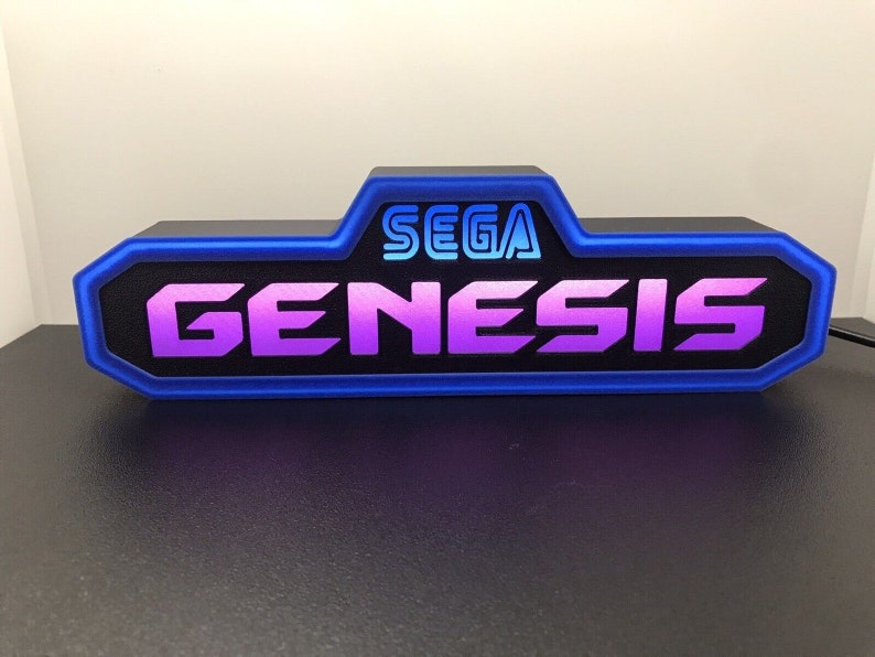 Sega Genesis 3d Printed Led Sign 12" - Etsy