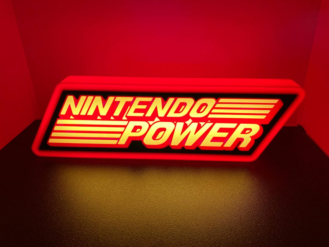Nintendo Power 3d Printed Led Sign - Etsy