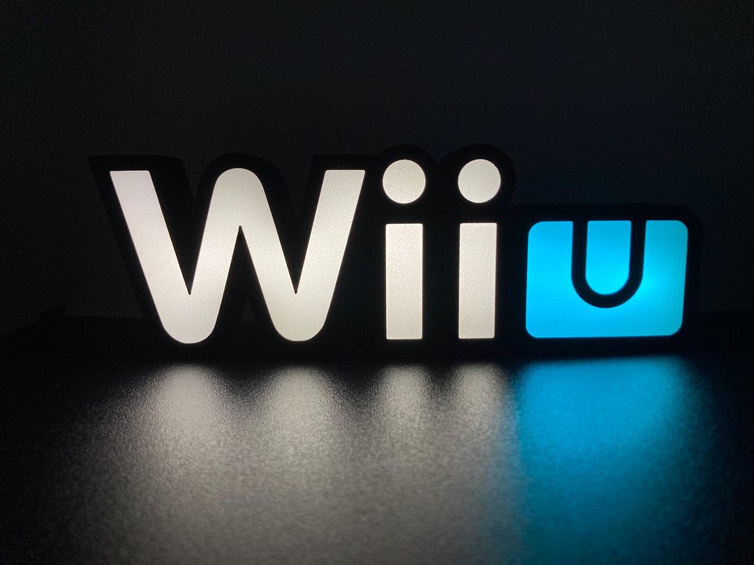 Nintendo Wii U 3d Printed Led Sign - Etsy