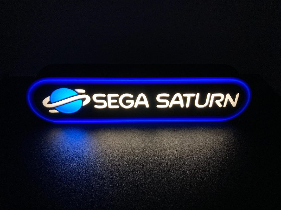 Sega Saturn 3d Printed Led Sign - Etsy