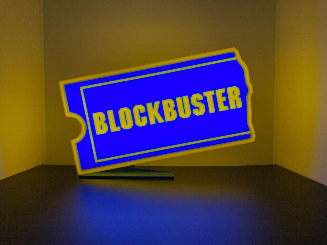Custom Blockbuster 3d Printed Led Sign for Kiddtrek - Etsy