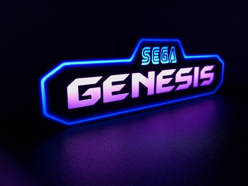 Sega Genesis 3d Printed Led Sign 12" - Etsy