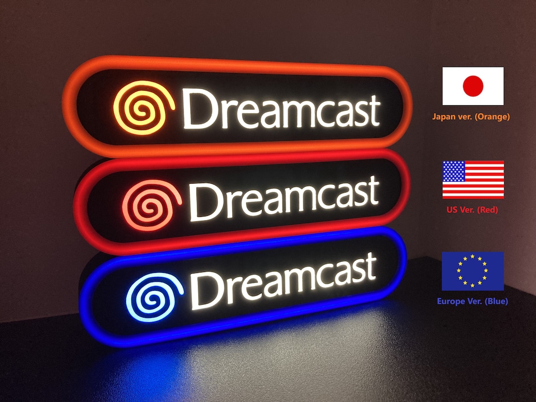 Dreamcast 3d Printed Led Signs (JPN, USA & EU) - Etsy