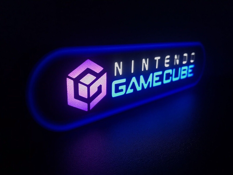 Nintendo Gamecube 3d Printed Led Sign - Etsy