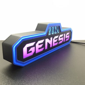 Sega Genesis 3d Printed Led Sign - Etsy
