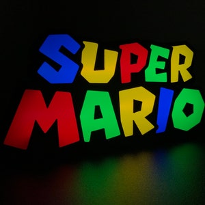 Super Mario 3d Printed Led Sign - Etsy