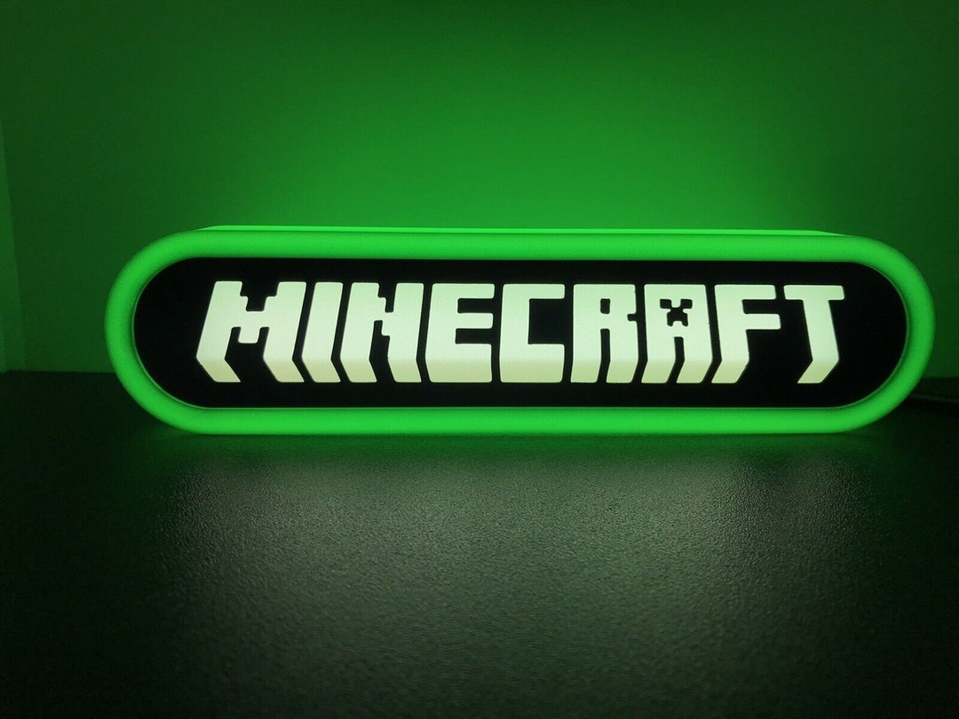 Minecraft 3d Printed Led Sign - Etsy