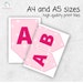 Girly Pink Alphabet Flag Printable Kids Room ABC Kids Prints Classroom ...