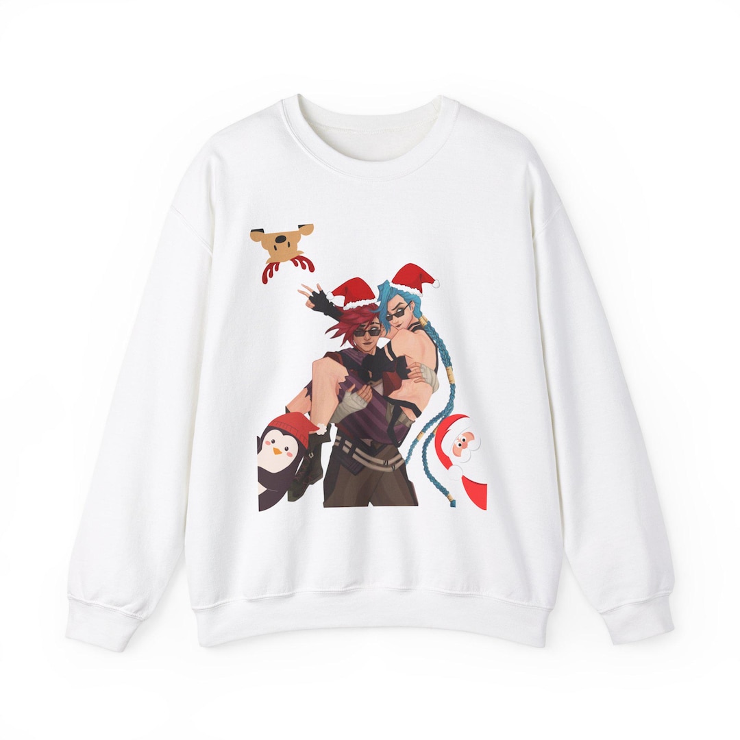 Arcane Christmas Jinx and Vi Unisex Sweatshirt, League of Legends ...