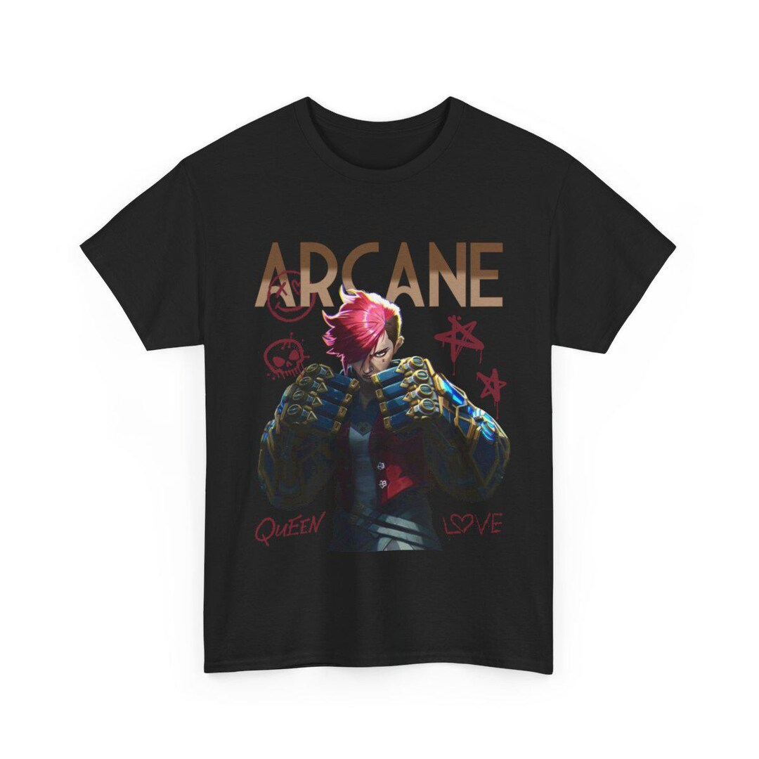 Vi League of Legends Graphic Tee, Arcane Movie Series Unisex T-shirt ...