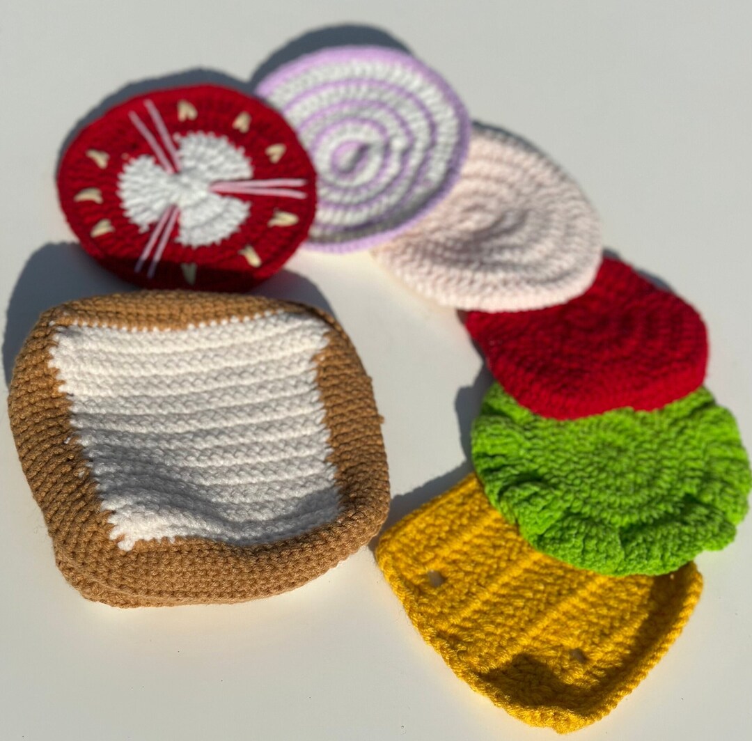 Set of Sandwich Coasters, Sandwich Cup Coasters, Handmade Coasters ...