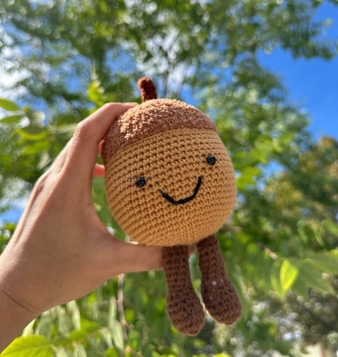 Crochet Acorn Plushie, Coffee Plushie, Handmade Plushie, Crochet ...