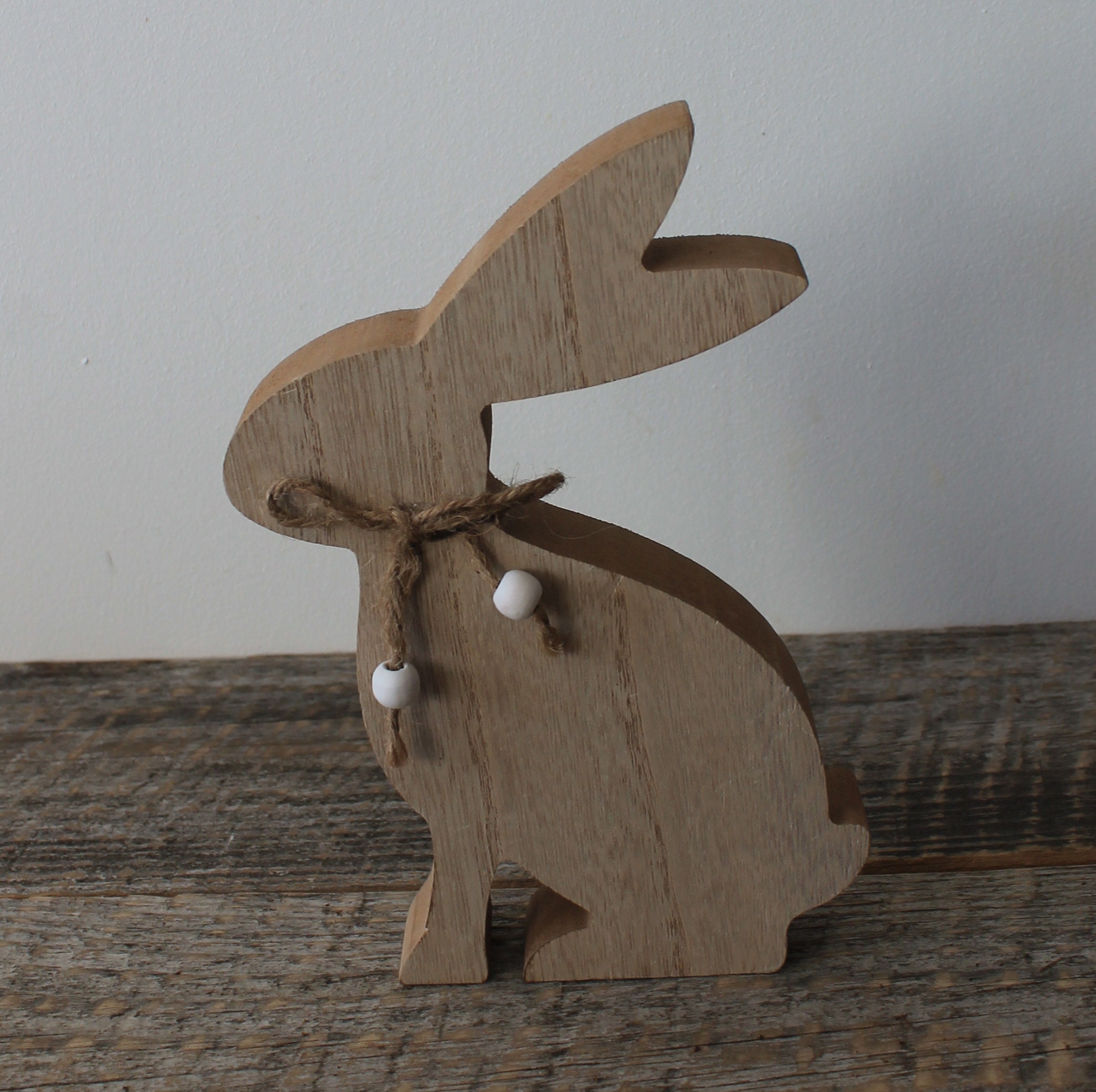 Wood Bunny Bookself Decor Handmade Wooden Rabbit Rustic Home Decor ...