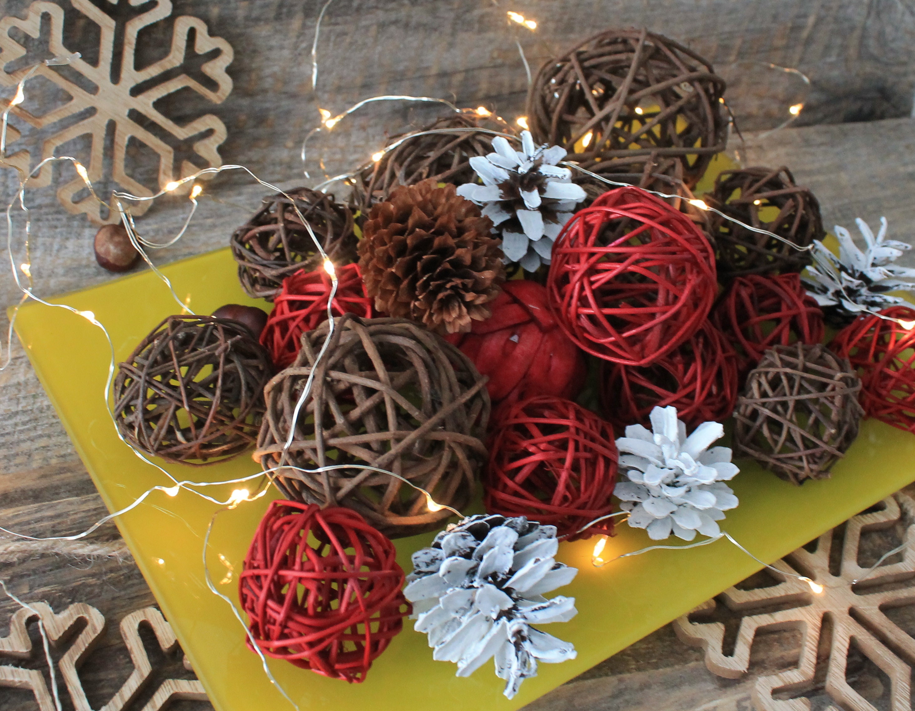 Rustic Twig Ball Set: Natural Wicker Bowl Filler, DIY Home Decor (10 ...