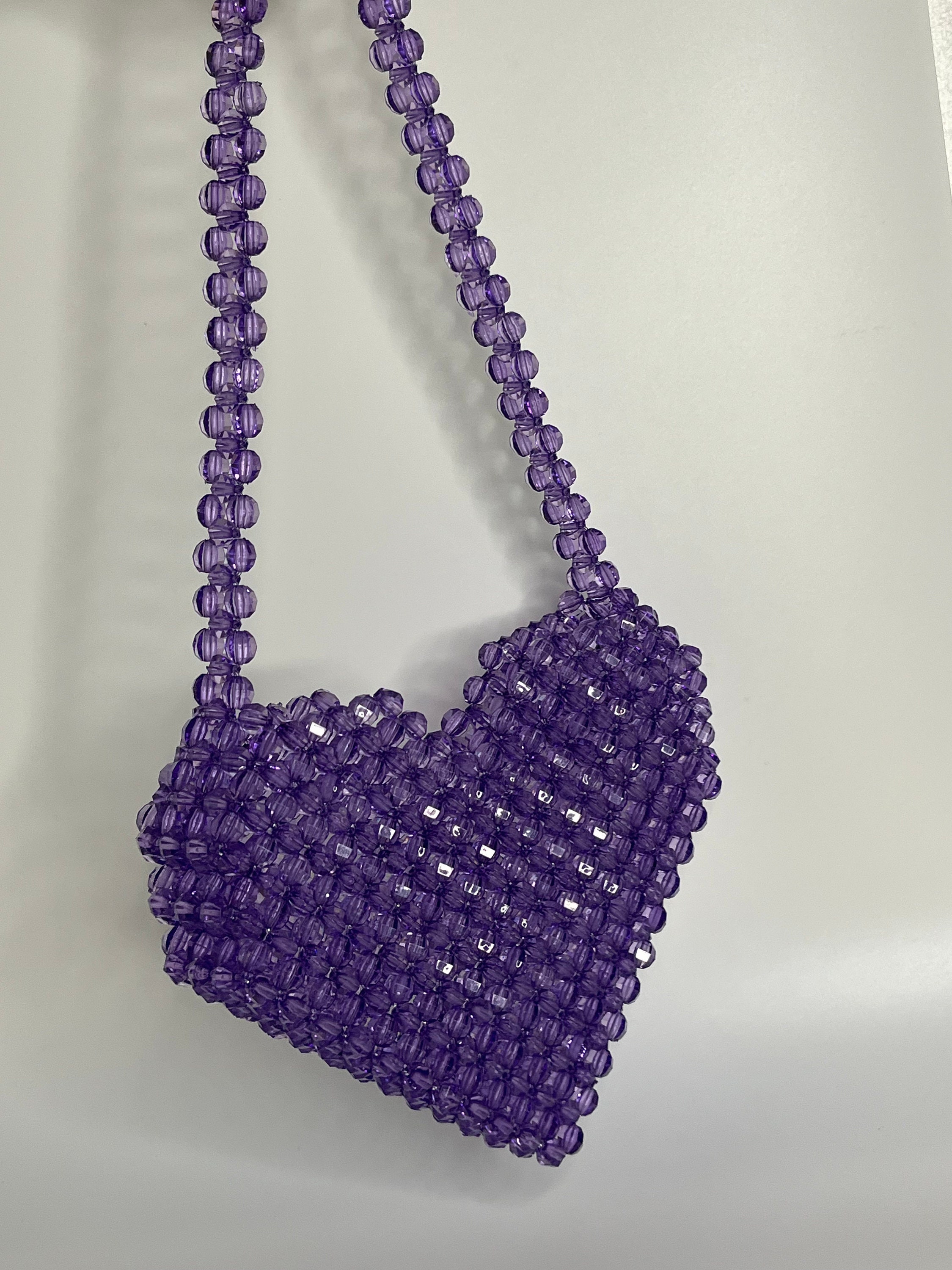 Heart Shaped Beaded Bags - Etsy