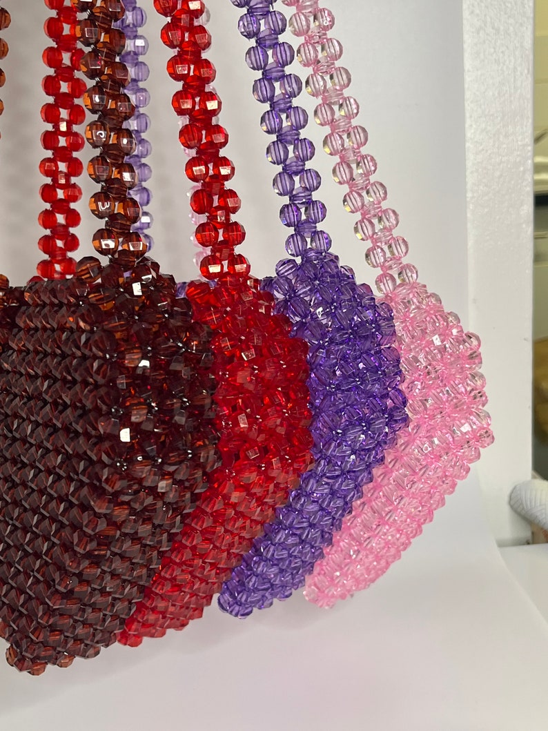 Heart Shaped Beaded Bags - Etsy