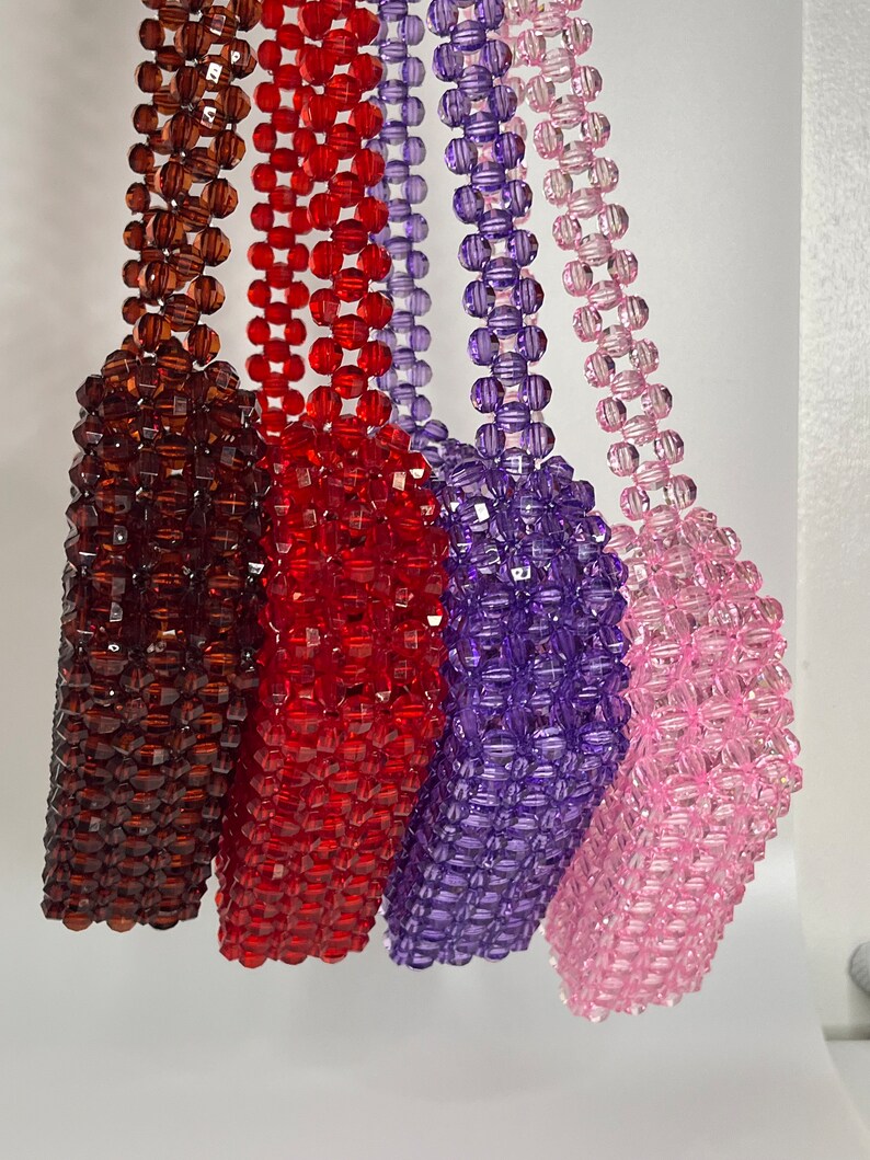 Heart Shaped Beaded Bags - Etsy