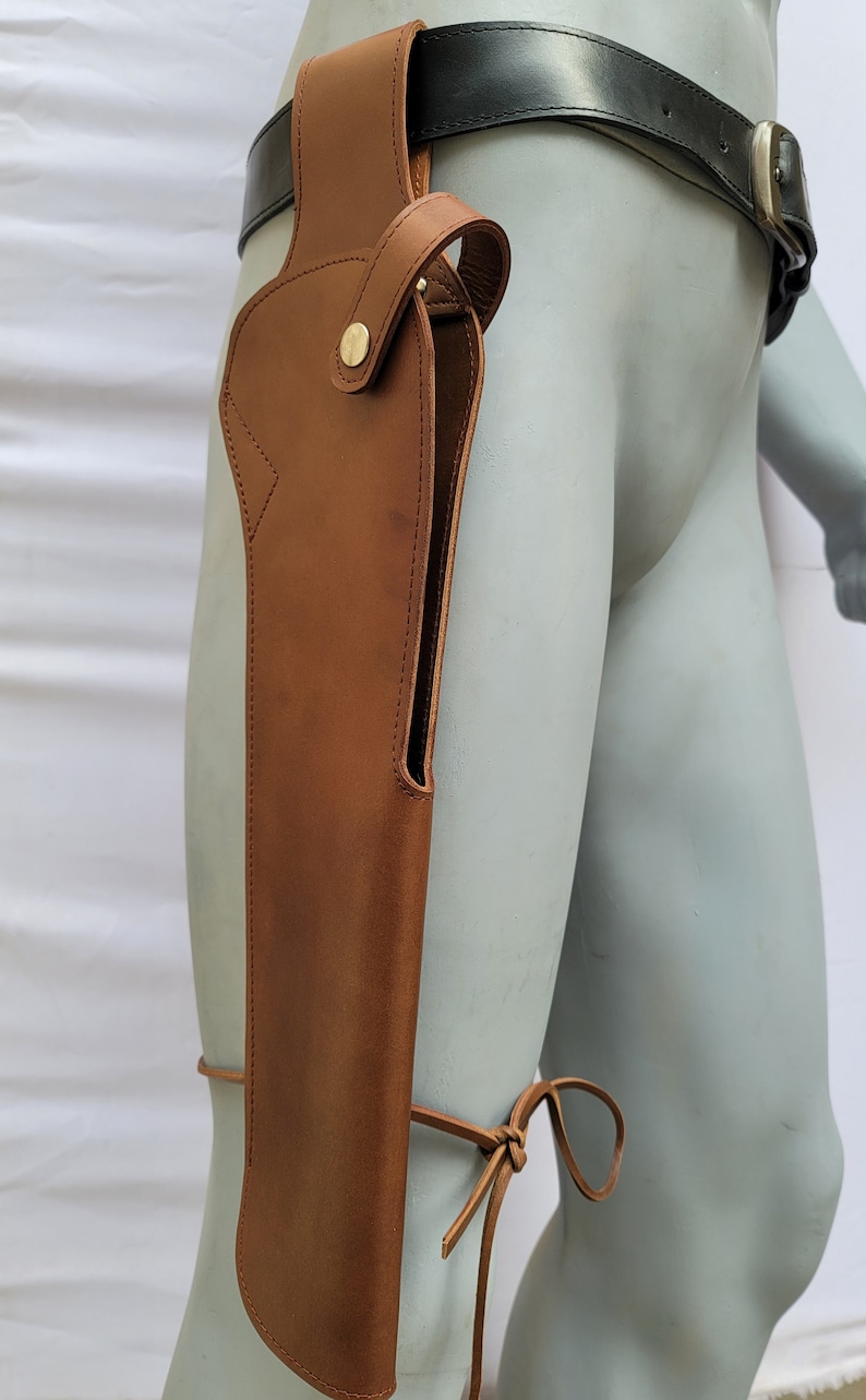 Leather Leg Holster for Saw off Shotgun Double Barrel, Prop Leather Gun ...