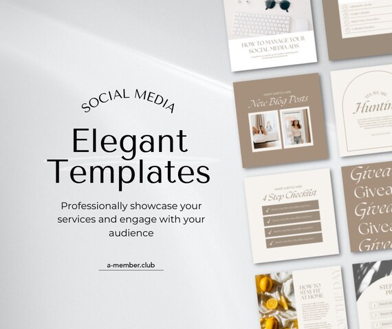 Canva Aesthetic Posts Classy Canva Templates Aesthetic - Etsy