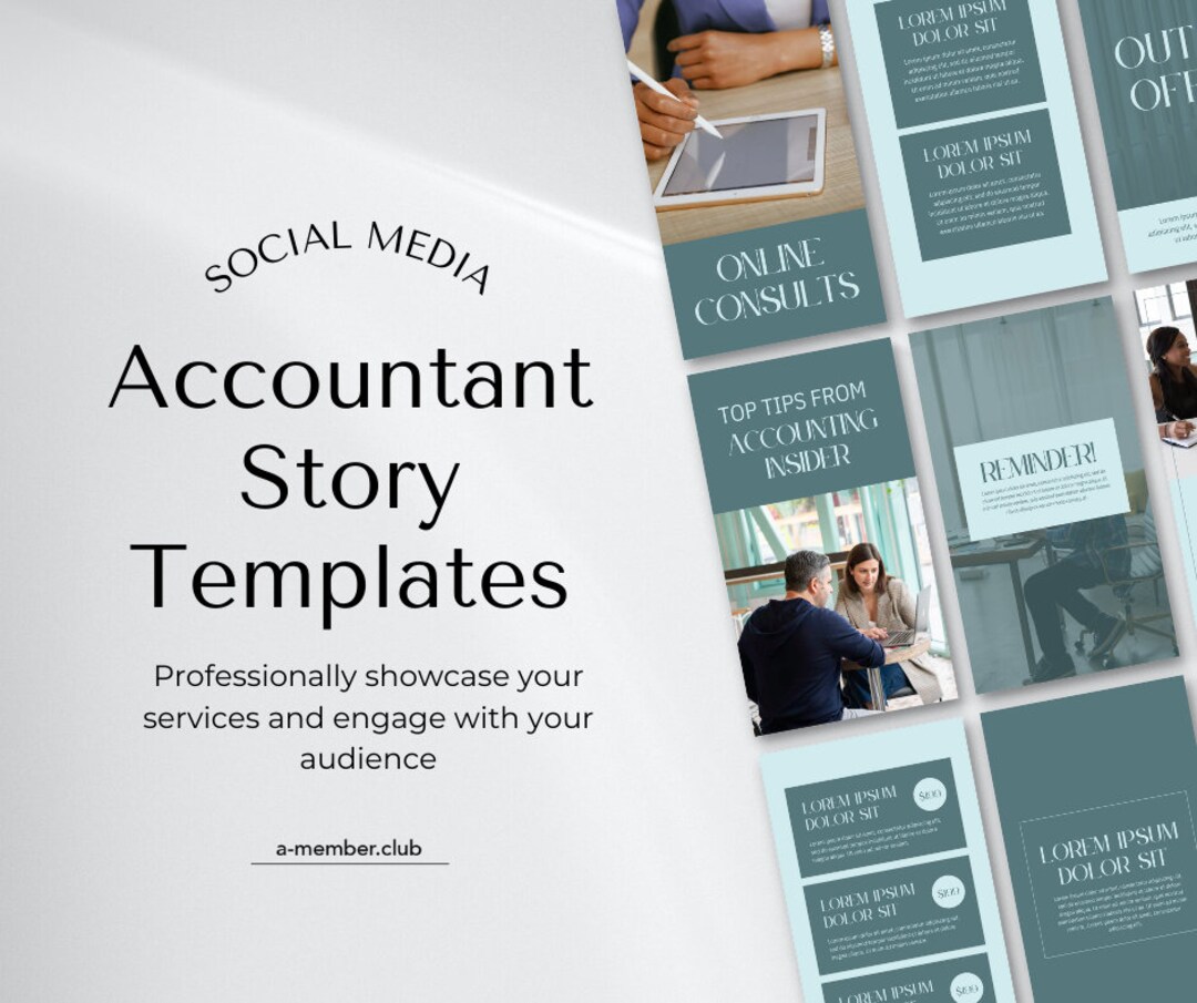Accountant Social Media Story Templates | Accounting Posts Templates ...