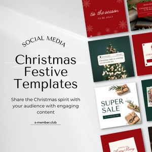 Christmas Instagram Templates for Retail, Black Friday Insta Templates ...